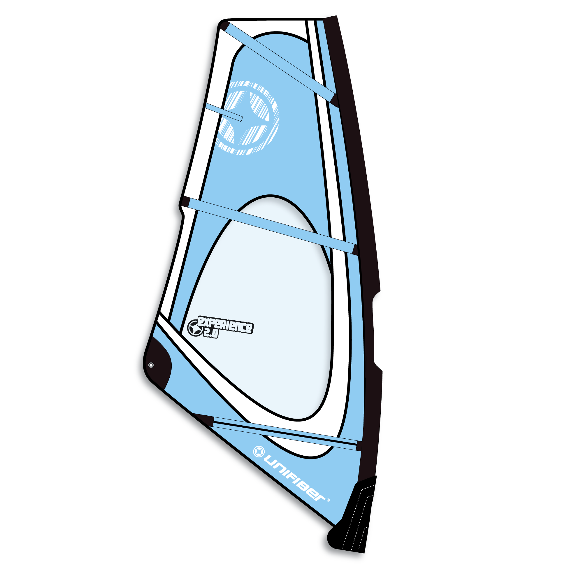 Unifiber Experience EVO II Dacron - 2.0m² - Complete Kids Windsurf Rig