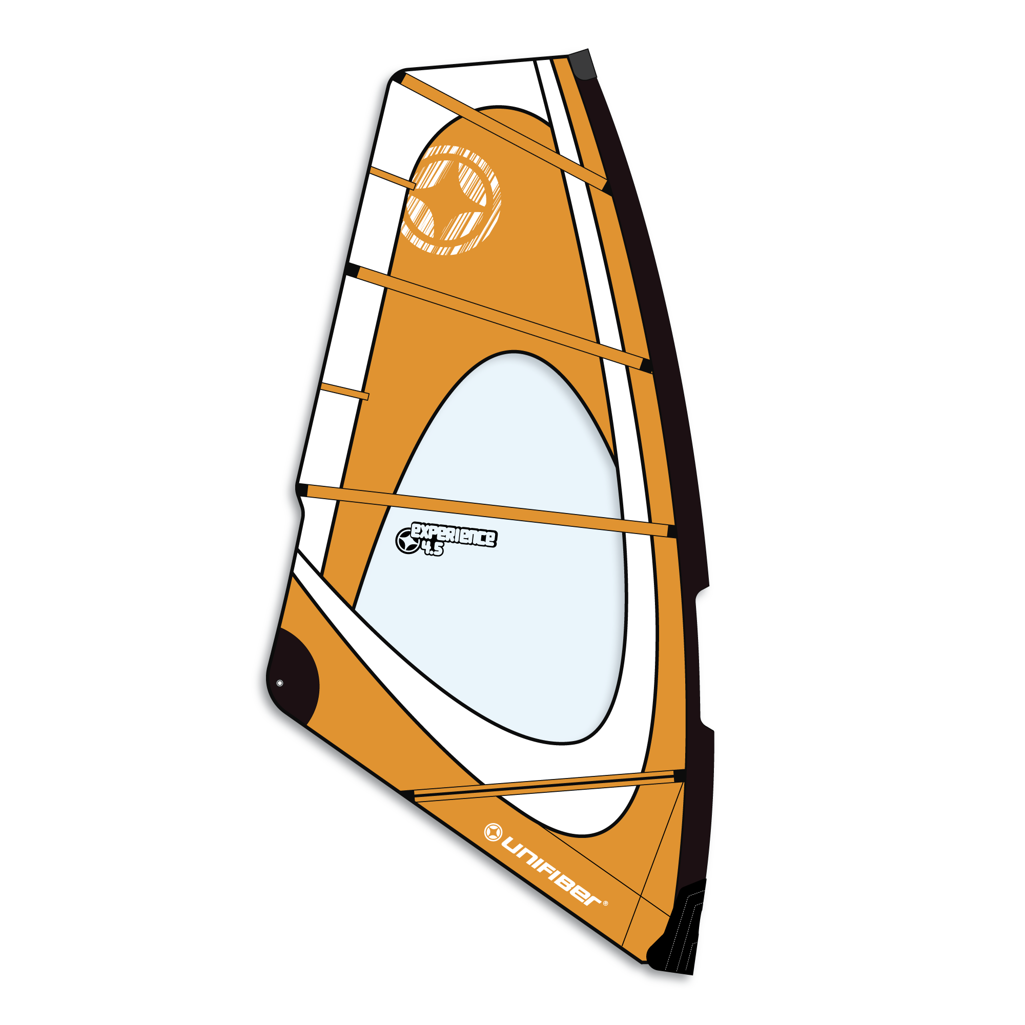 Unifiber Experience EVO II Dacron - 4.5m² - Complete Beginner Windsurf Rig